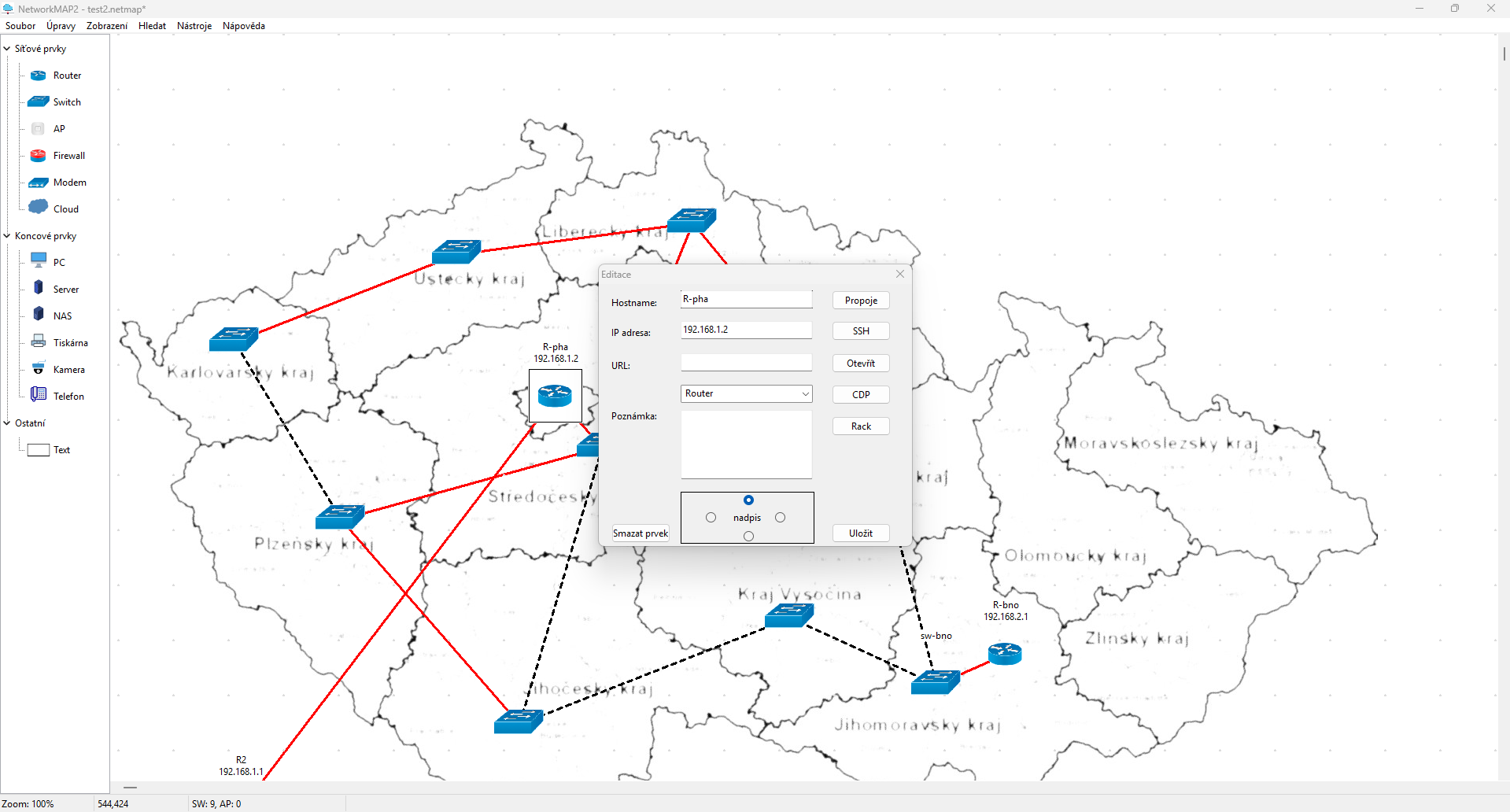 Popis - NetworkMAP