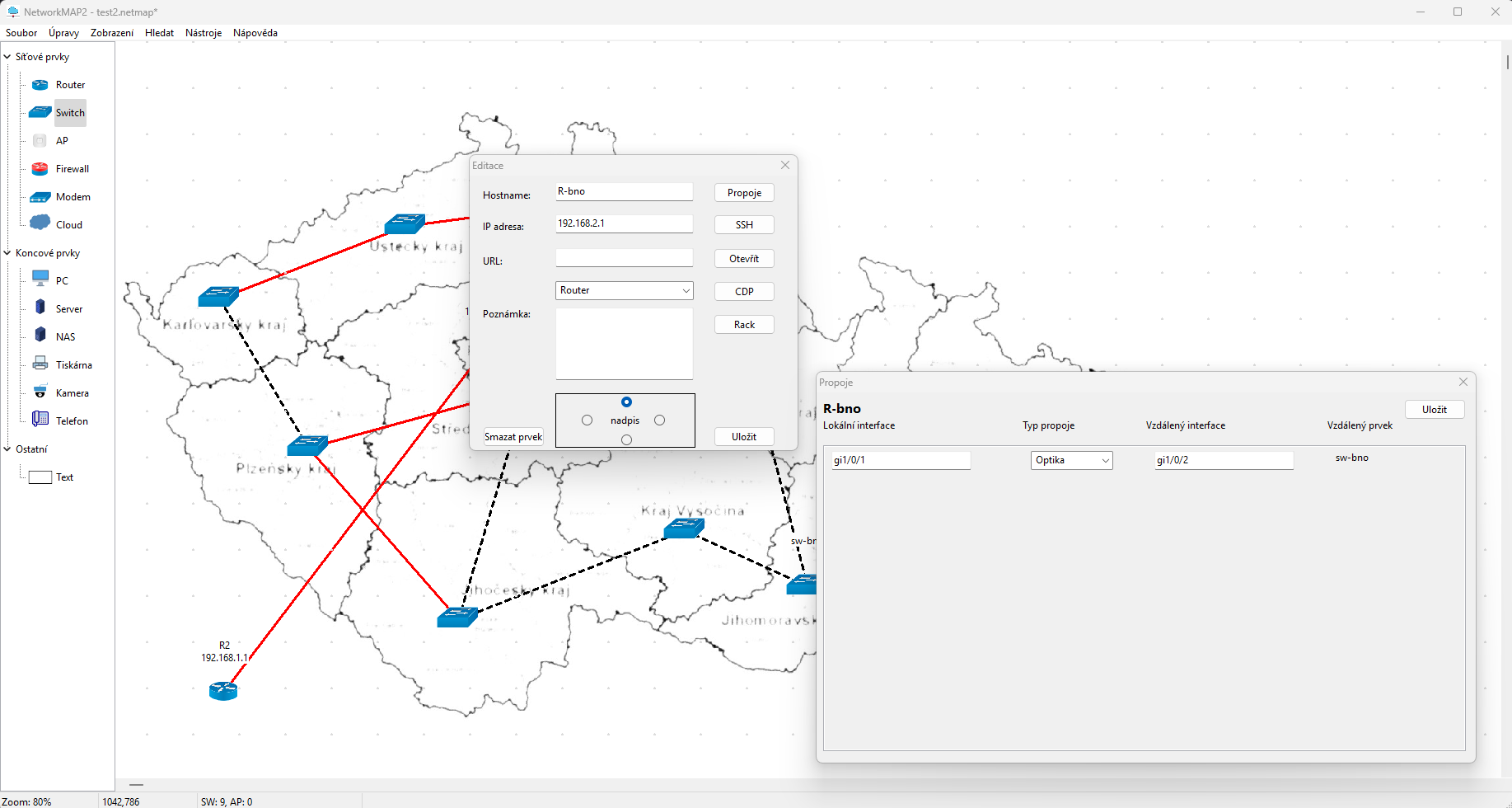 NetworkMAP - Funkční dokumentace počítačových sítí.